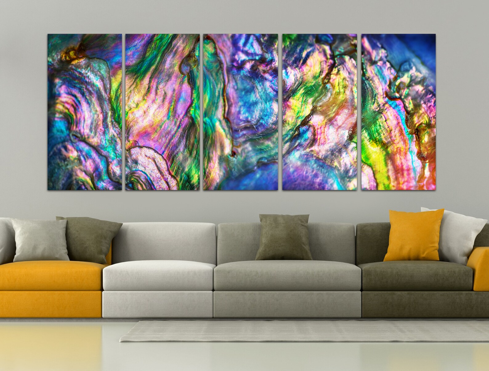 Abalone Perl Shell Wall Art Marblecanvas Perl Shell Decor - Etsy