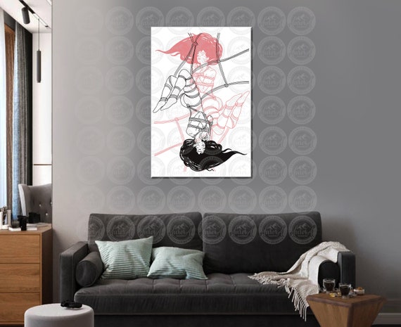 Shibari Canvas Shibari Art Shibari Poster Erotic Nude Print - Etsy ...