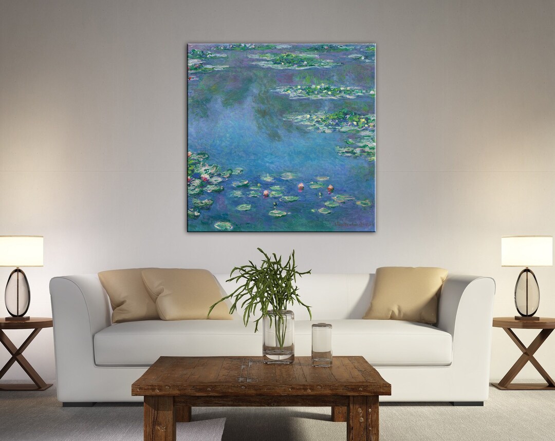 Claude Monet Reproduction Canvas Print, Water Lilies 1906 Canvas Print ...