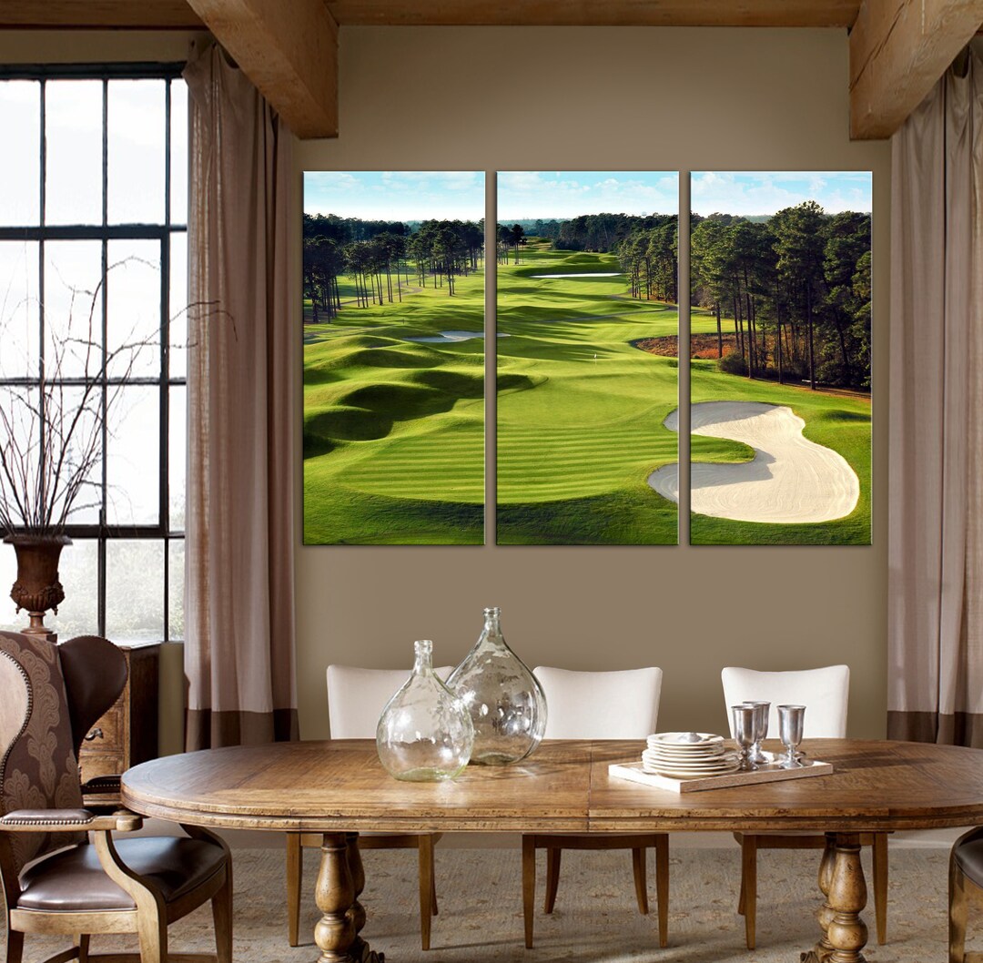 Golf Course Wall Art, Golf Сlub Canvas, Golf Course Wall Decor, Golf ...