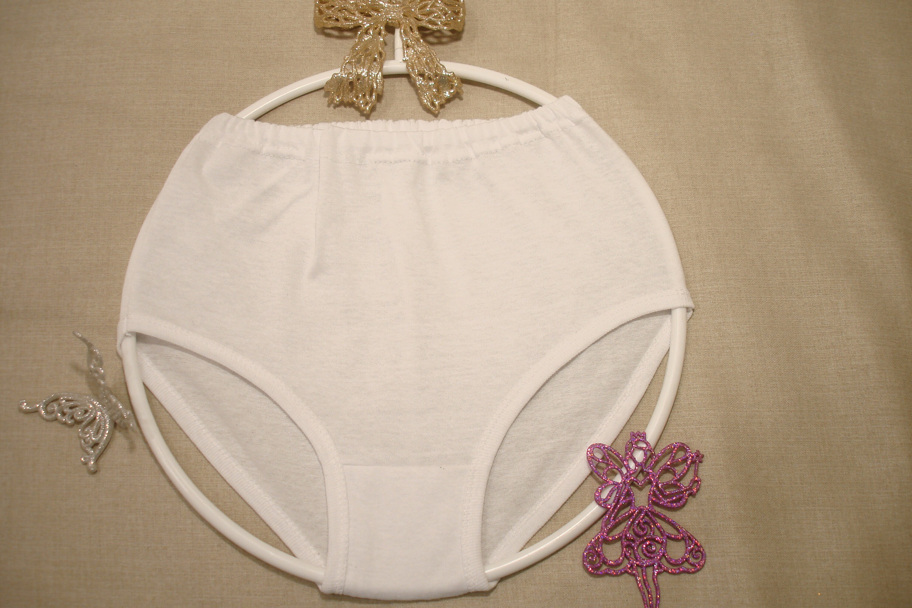 Womens Eco Friendly Cotton Panties White High Waist Etsy
