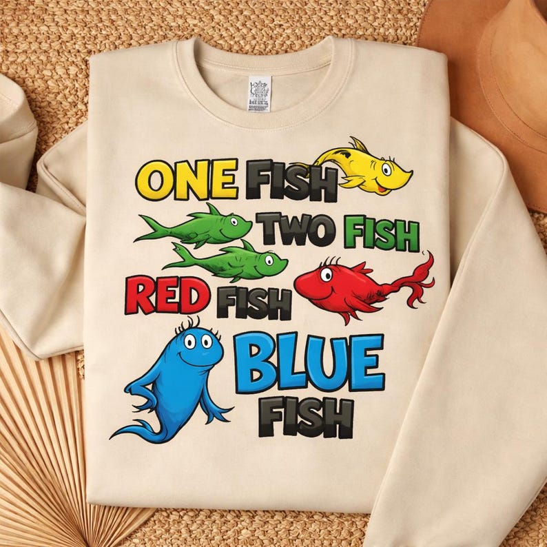 One Fish Two Fish PNG, Stand Out Quote, Read Across Day Sublimation ...