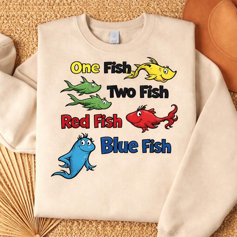 One Fish Two Fish PNG, Stand Out Quote, Read Across Day Sublimation ...