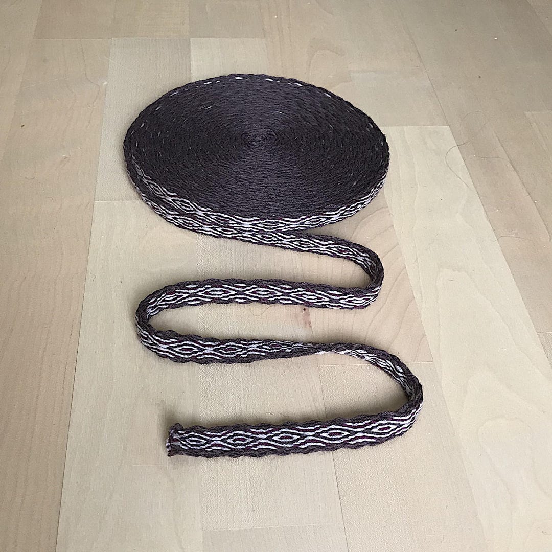 Tablet-woven Border Hand-woven Tablet Border Wool Dark Brown-brown-red ...