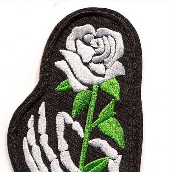 Skull With Rose Patch - Etsy