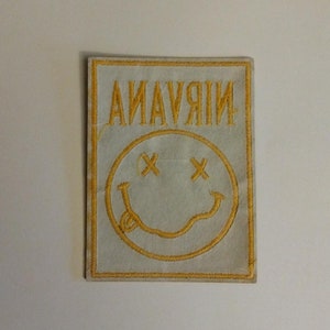 Nirvana band Smiley Face Embroidered Patch Iron-on or Sew On Patch - Etsy