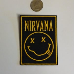 Nirvana band Smiley Face Embroidered Patch Iron-on or Sew On Patch - Etsy
