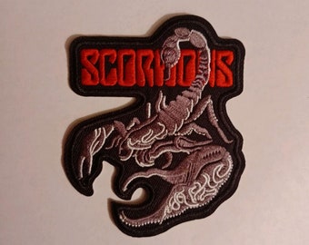 Scorpions Patch / Rock Music Patch / Sew or Iron on Embroidered Patch / Heavy Metal Patch for ...