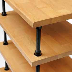 2 IN 1 Registered Design Stand, 5 Tier Oak Black Rods Stand, Audio Rack ...