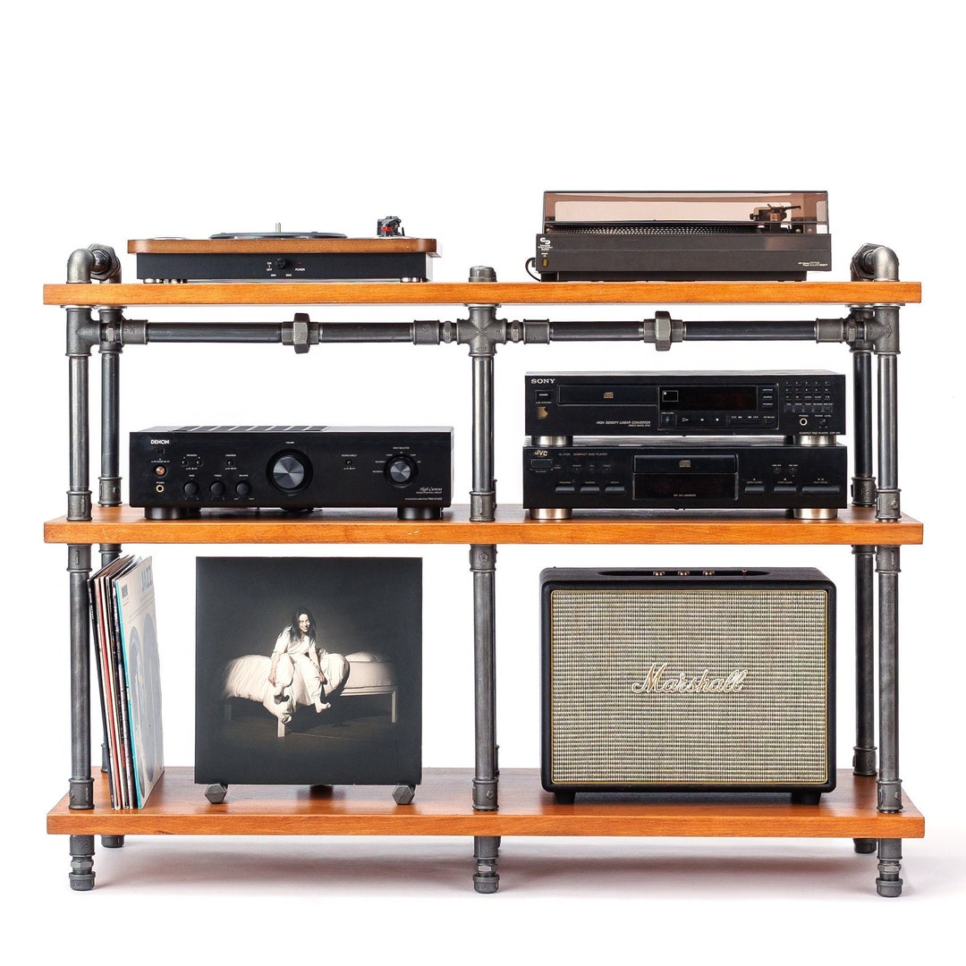 Industrial Pipe Stand Record Player Stand Vinyl Record - Etsy