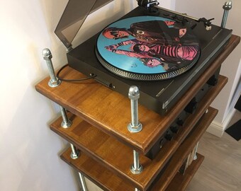 Industrial Threaded Rod Stand Vinyl Stand Audio Rack | Etsy