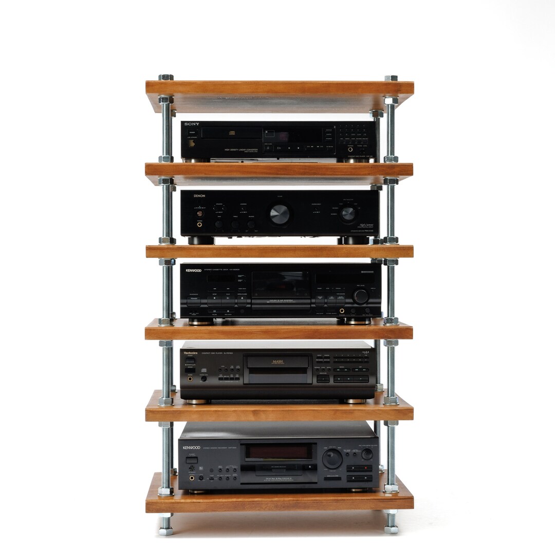 3 in 1 Stand, Modular Audio Rack, Wooden Vinyl Record Stand, Industrial ...