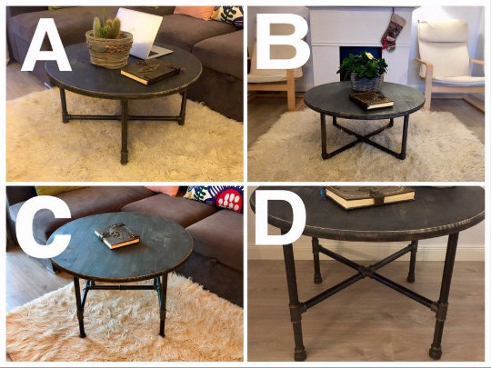 Free Shipping Industrial Pipe Table Furniture Handmade - Etsy