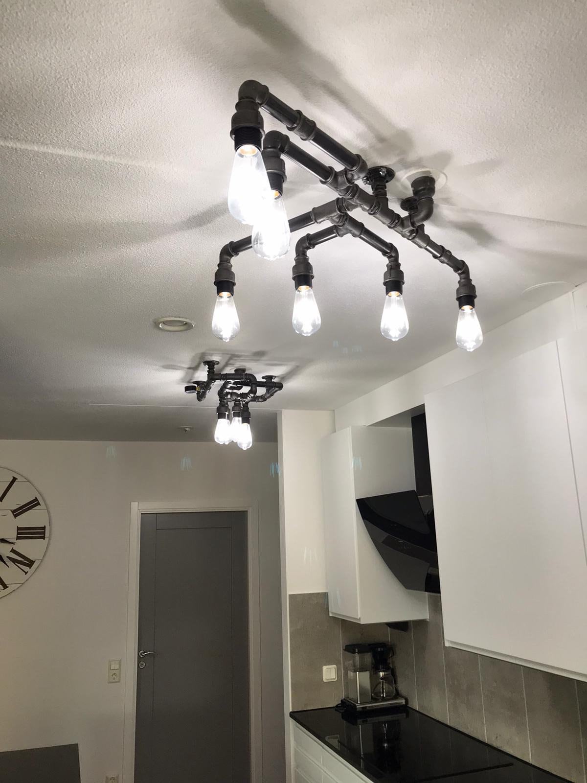 Industrial Pipe Wall Pipe Lamp, Wall Light, Cellling Light - Etsy