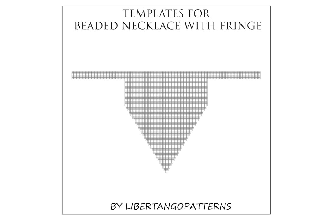 Bead Template for Beaded Necklace With Fringe - Beading Graph - Blank ...