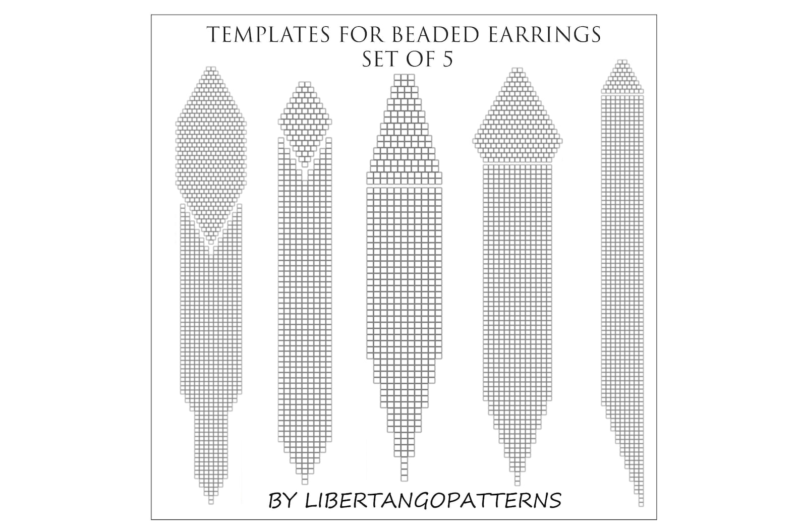 Bead Template Beading Graph Blank Template Paper Graph Pattern Instant ...