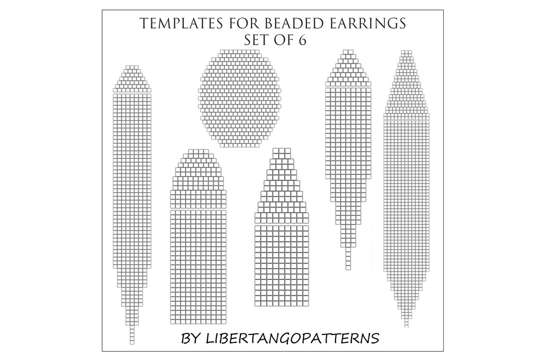 Bead Templates - Beading Graph - Blank Template - Paper Graph Pattern ...