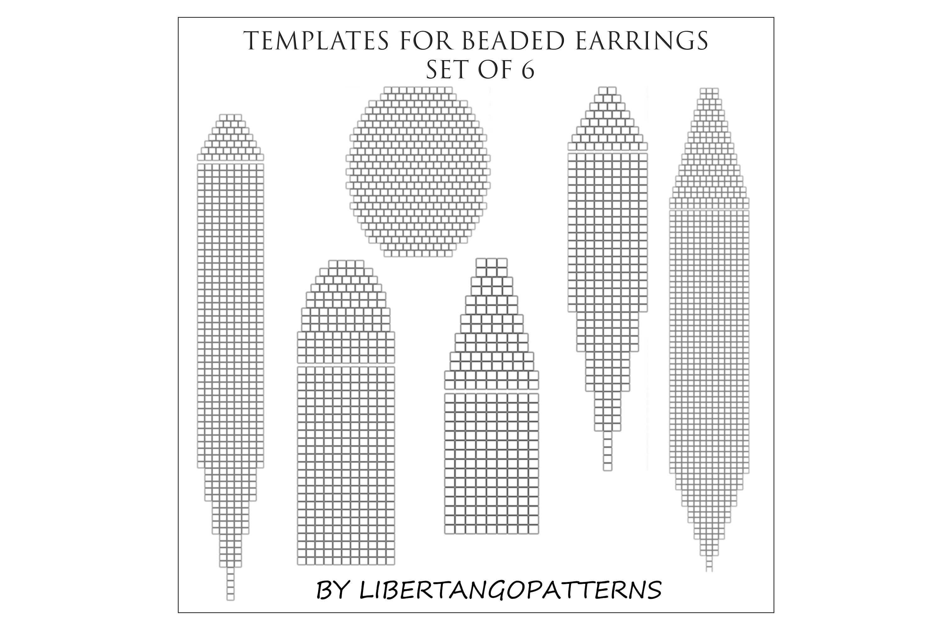 Bead Templates - Beading Graph - Blank Template - Paper Graph Pattern ...