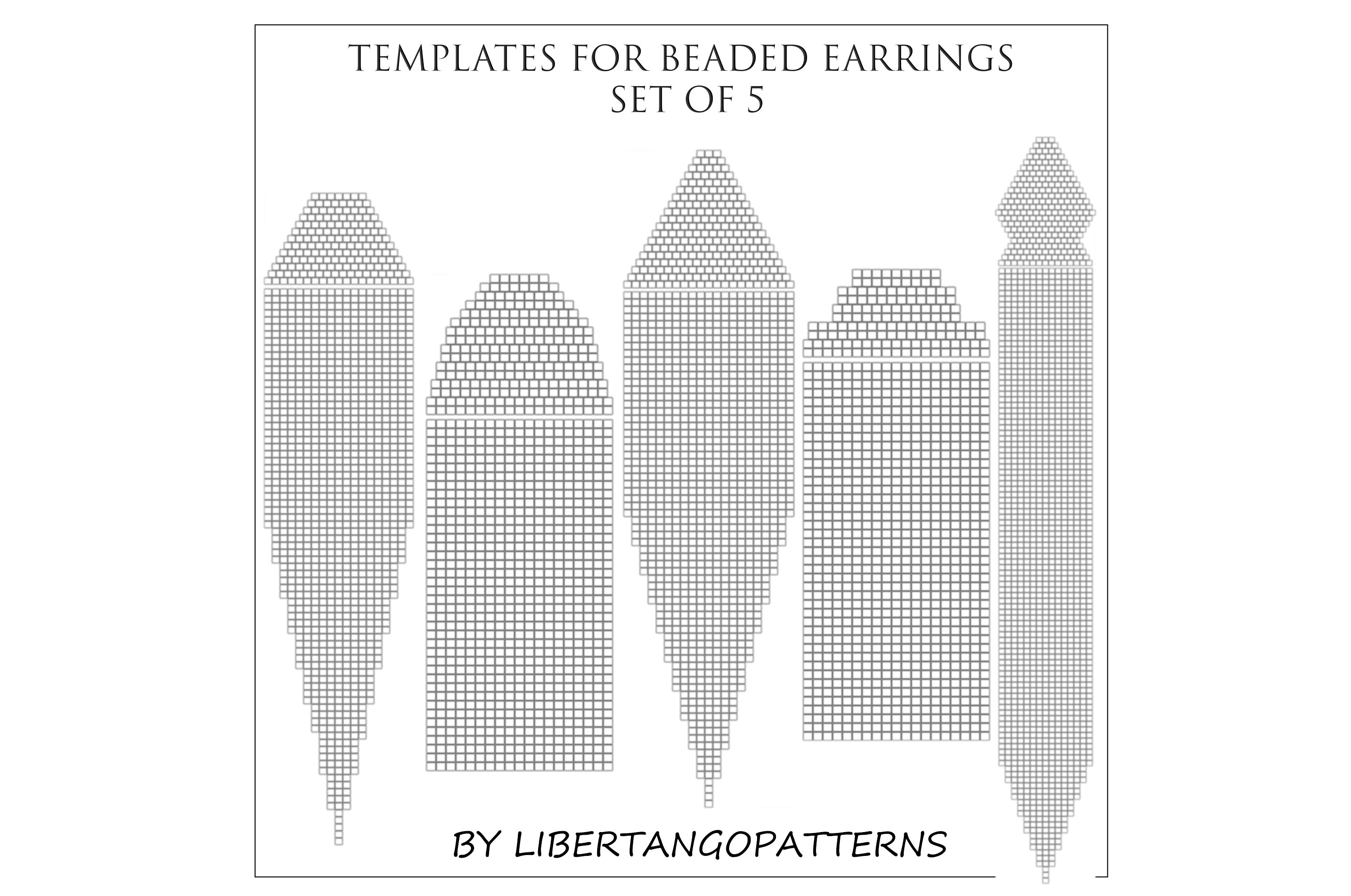 Bead Templates - Beading Graph - Blank Template - Paper Graph Pattern ...