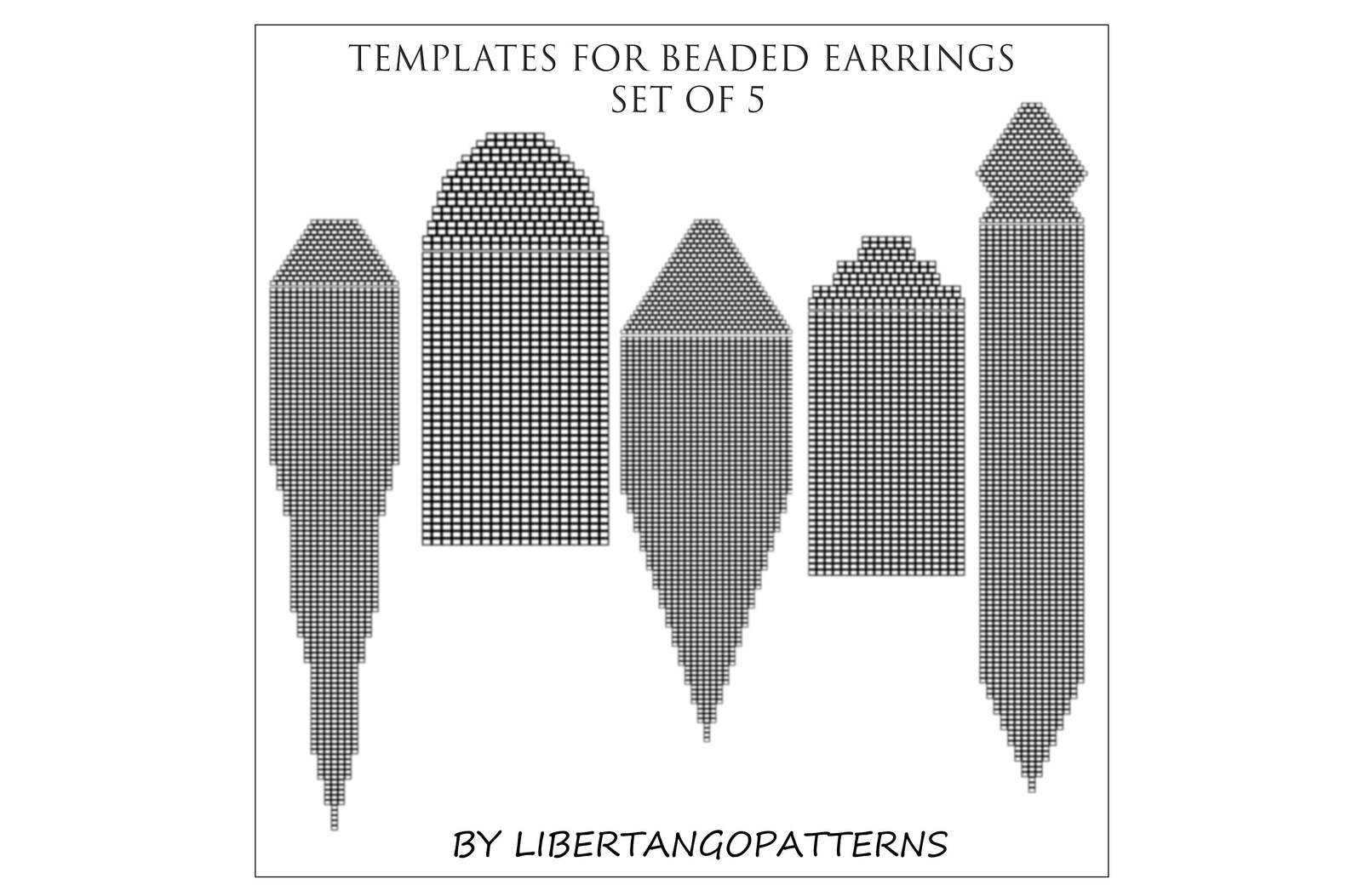 Bead Templates Beading Graph Blank Template Paper Graph Pattern Instant ...