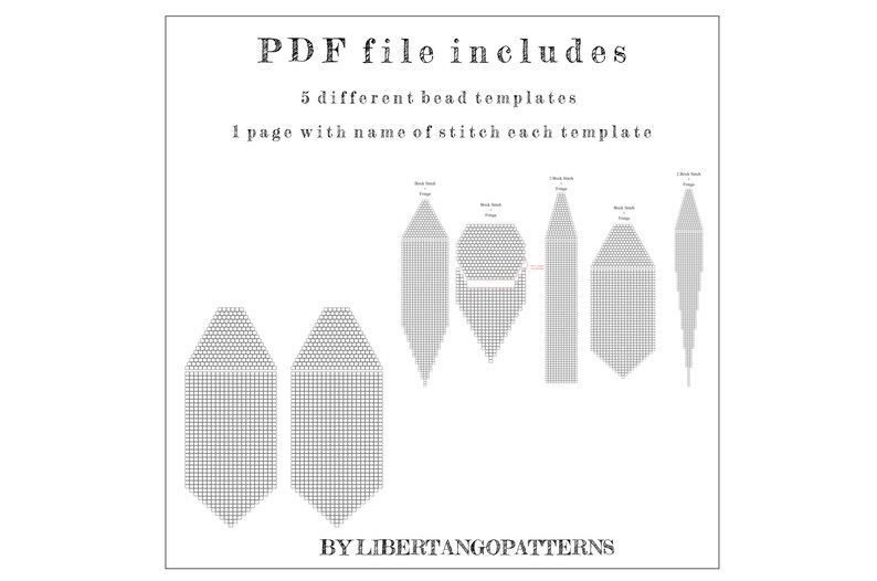 Bead Templates - Beading Graph - Blank Template - Paper Graph Pattern ...