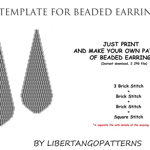 Bead Template Beading Graph Blank Template Paper Graph - Etsy