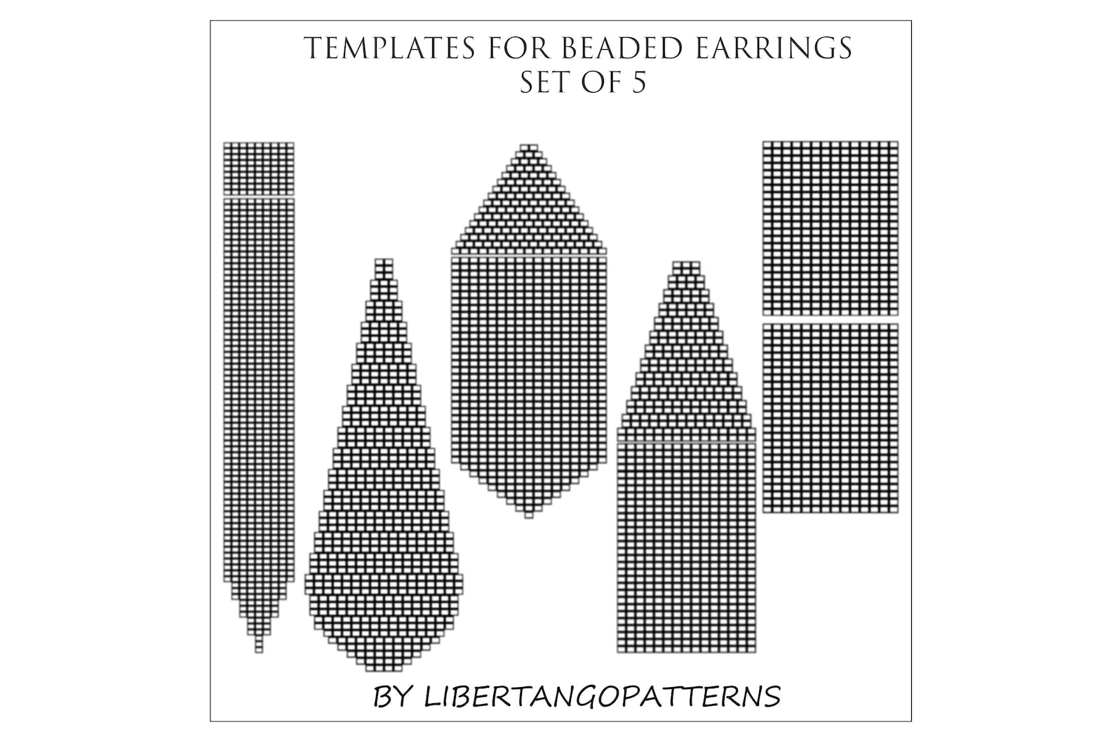 Bead Template Beading Graph Blank Template Paper Graph Pattern Instant ...
