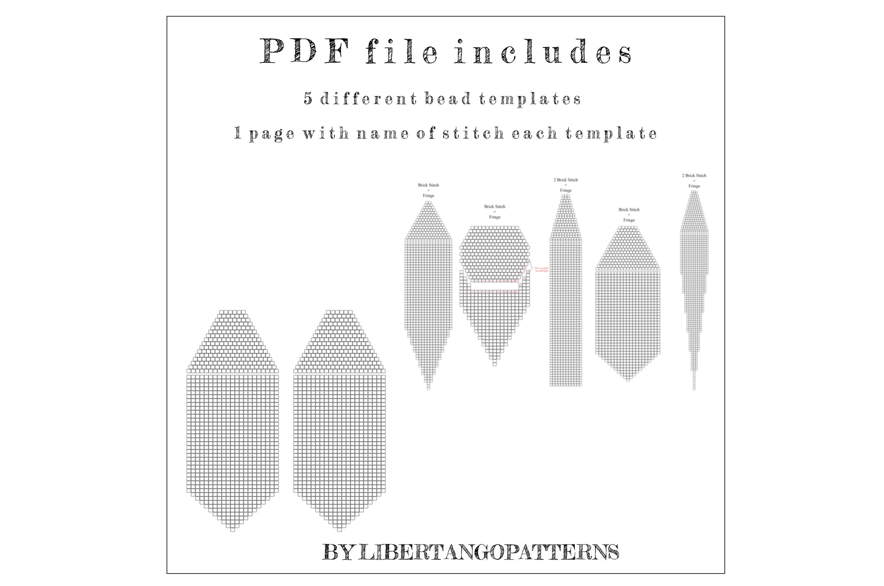 Bead Template | Beading Graph | Blank Template | Paper Graph Pattern ...
