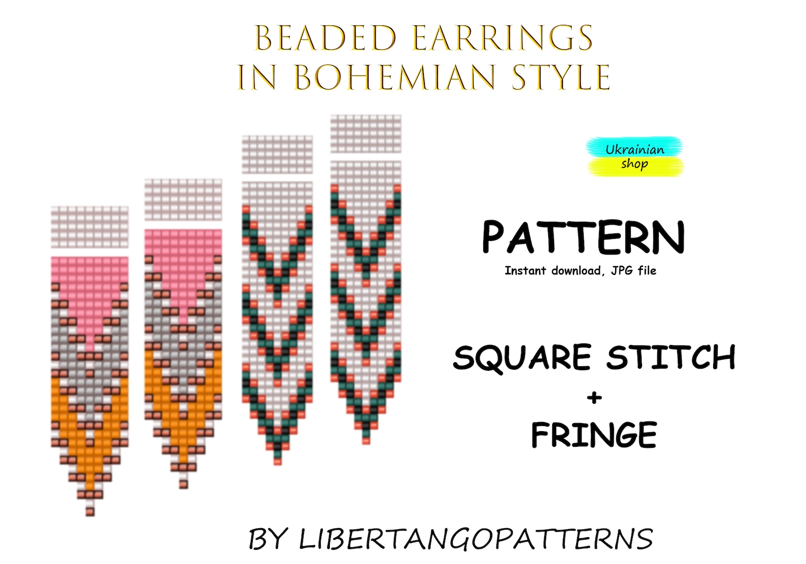 Seed Bead Pattern SET of 2 Beading Instant Download - Etsy
