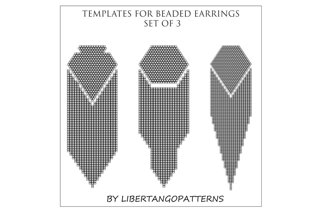 Paper Bead Templates Beading Patterns Beaded Earrings - Etsy