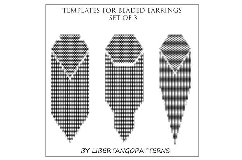 Paper Bead Templates Beading Patterns Beaded Earrings - Etsy