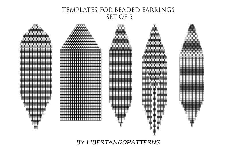Paper Bead Templates Beading Patterns Beaded Earrings - Etsy