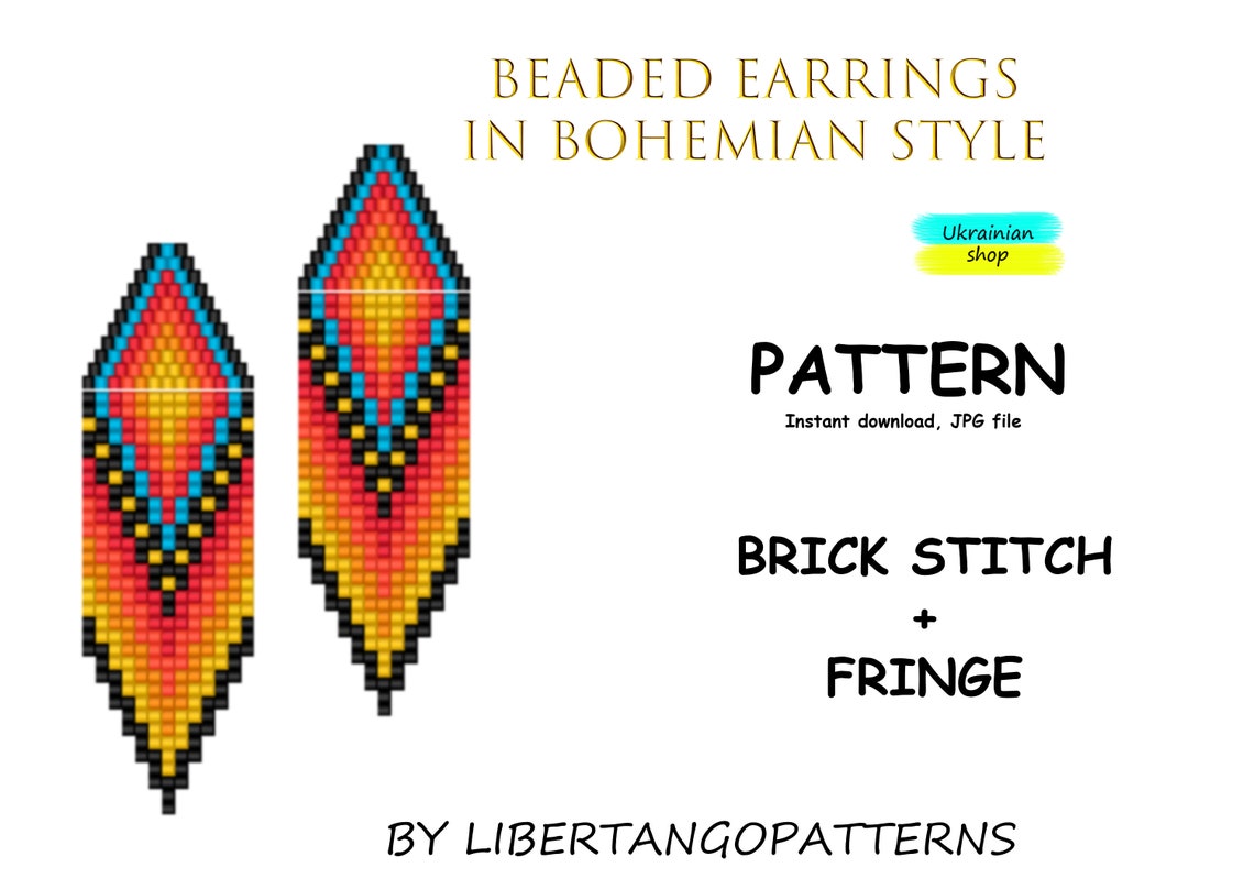 Stitch Brick Pattern Beading Instant Download Seed Bead - Etsy