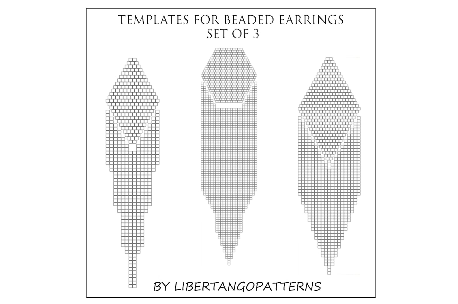 Bead Templates - Beading Graph - Blank Template - Paper Graph Pattern ...