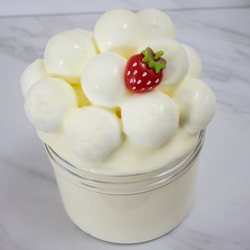 Slime Strawberry Cheesecake Bites Big Ball Floam Slime - Etsy