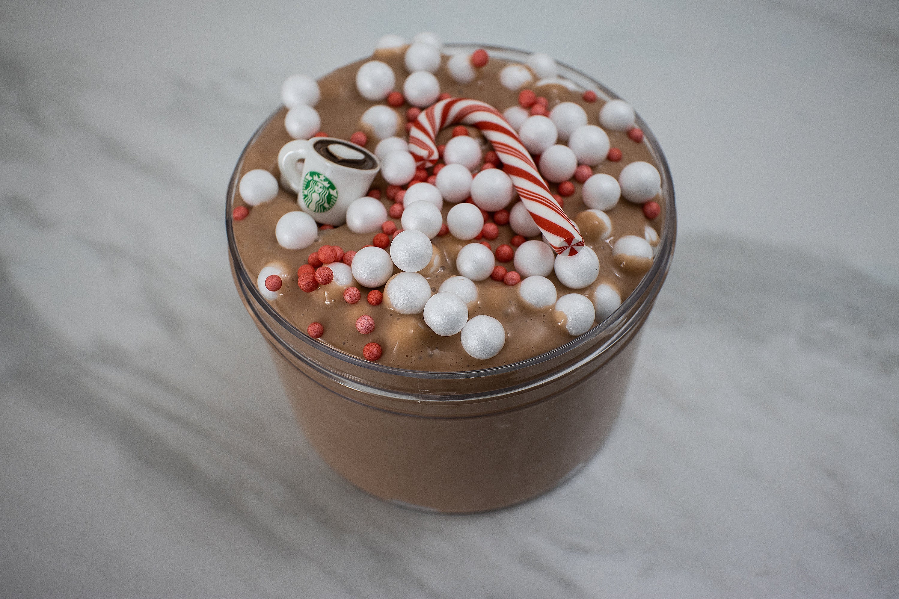 Slime Peppermint Hot Cocoa Thick and Glossy Semi-floam - Etsy