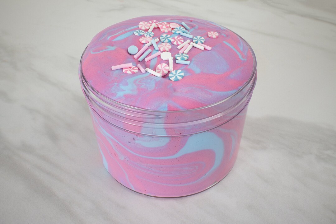 Slime- Cotton Candy Fudge Slime, Thick Holdable Slime, Diy Clay Slime ...