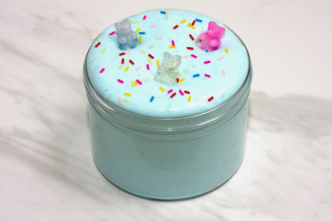 Slime- Cotton Candy Gummy Bear Scoop Butter Slime, Cotton Candy Slime ...