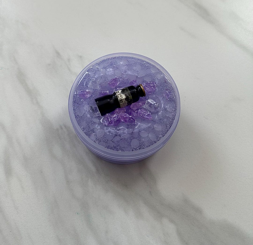 Grape Juice Slushie Slime, Crunchy Coated Clear Slime, Aloe Slime ...