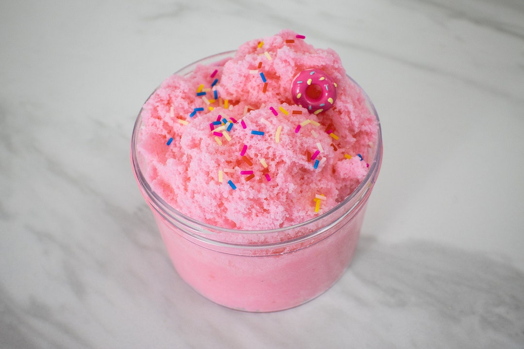 Slime-frosted Donut Cotton Candy Cloud Slime, Slime, Cloud Slime, Pink ...
