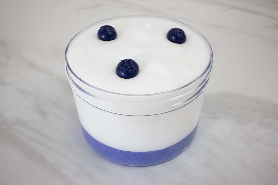 Slime- Blueberry Soy Yogurt Hybrid Slime, Thick Slime, Jelly Slime ...