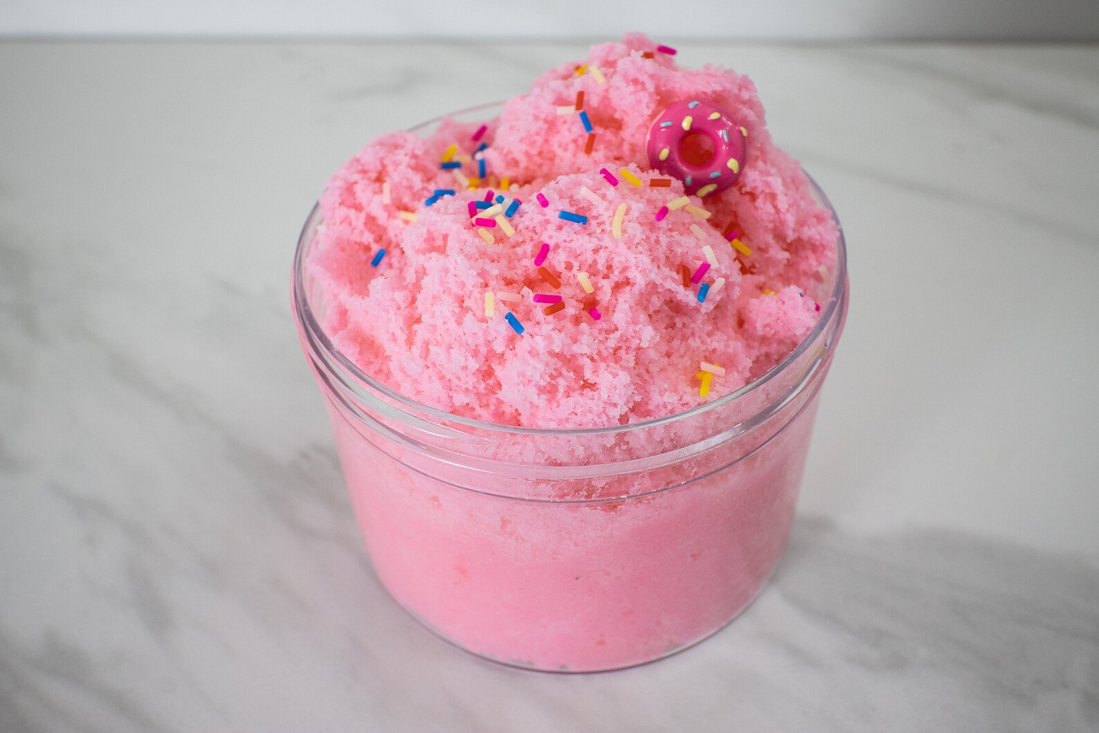 Slime-frosted Donut Cotton Candy Cloud Slime, Slime, Cloud Slime, Pink ...