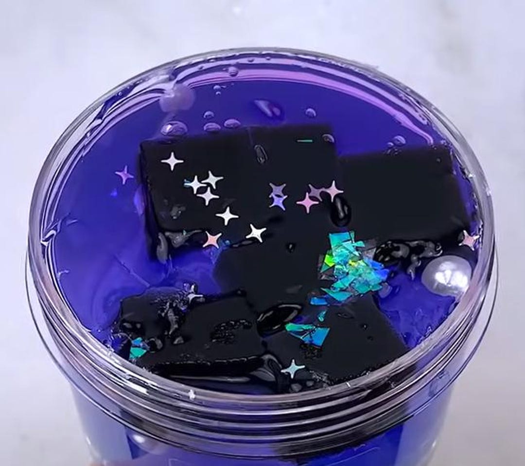 Mystic Pearls V2 Slime, Jelly Cube Slime, Coated Clear Slime, Black ...