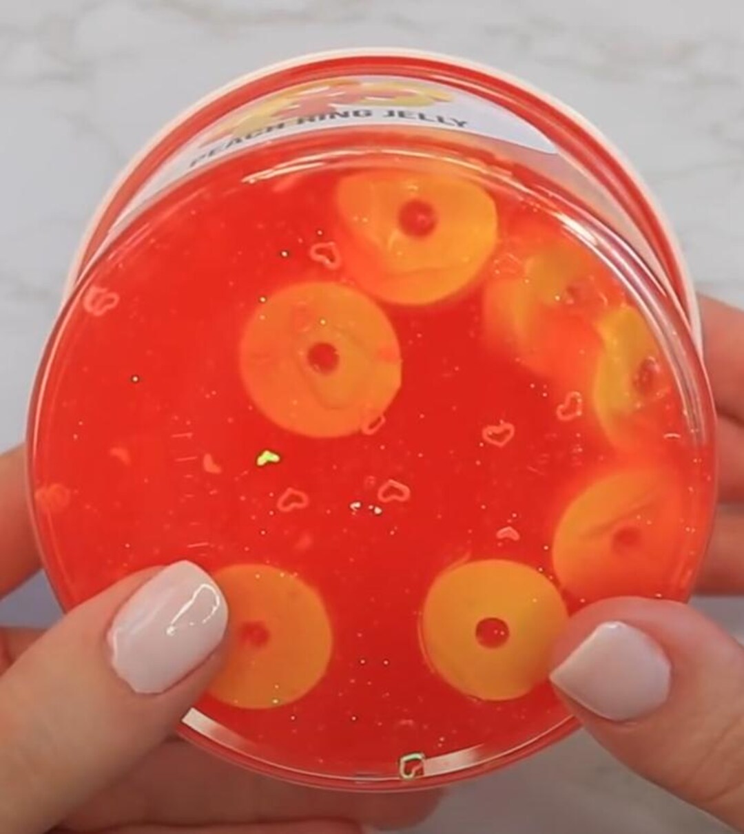 Peach Ring Jelly Slime, Coated Candy Scented Jelly Slime With Foam ...