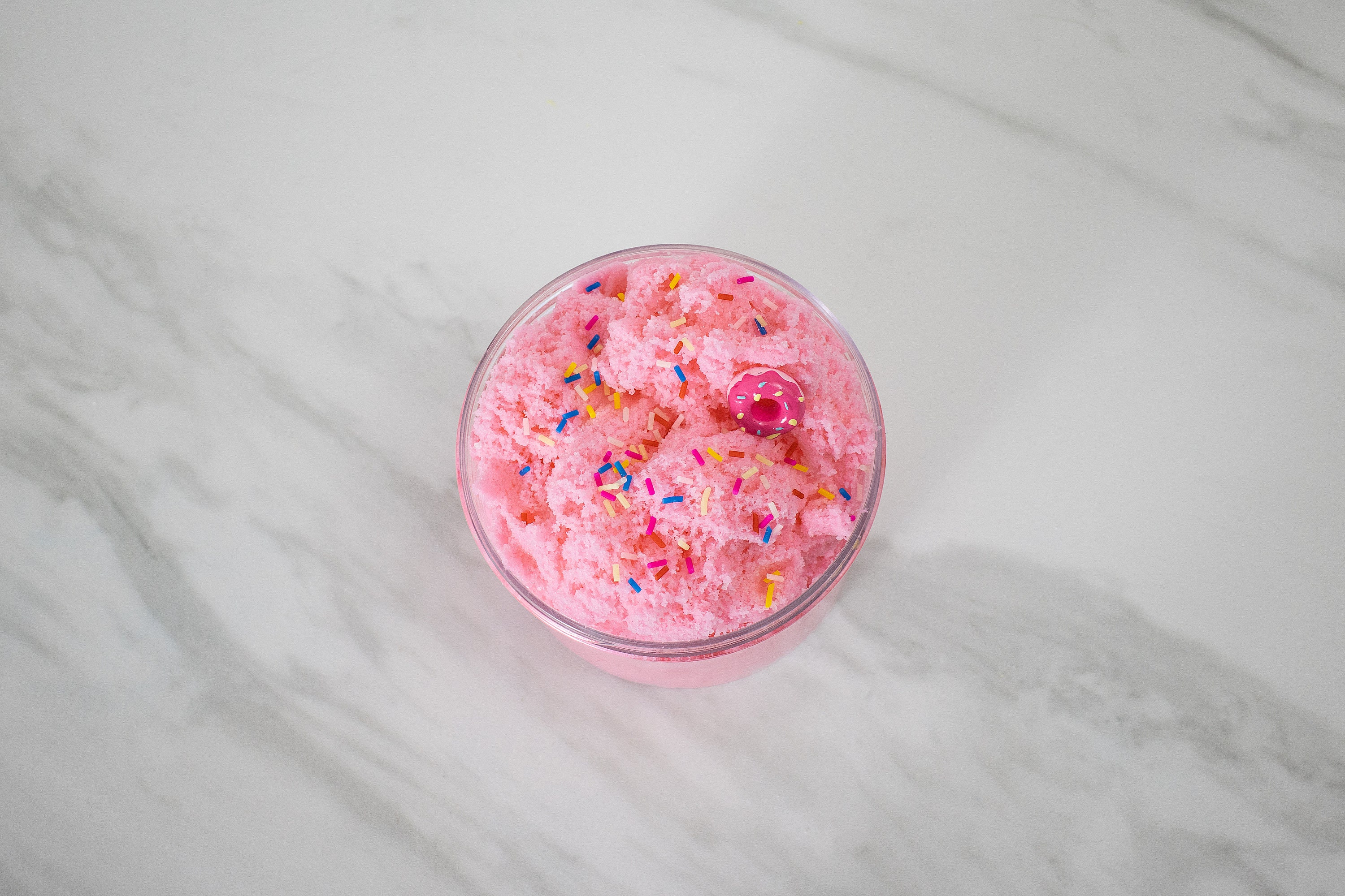 Slime-frosted Donut Cotton Candy Cloud Slime, Slime, Cloud Slime, Pink ...