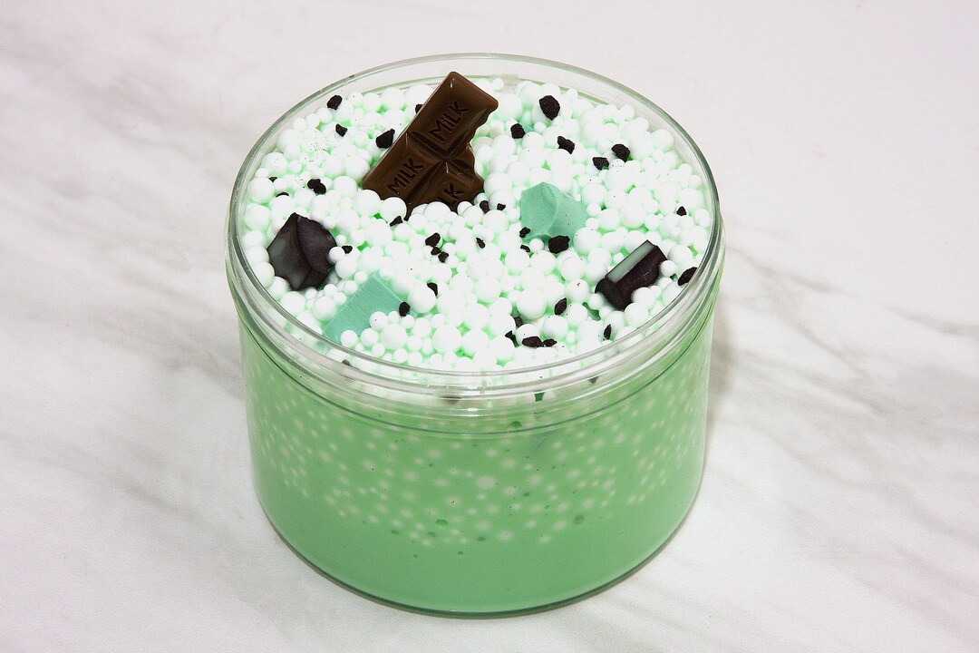 Slime- Mint Mint Chip Floam Slime, Mint Chocolate Chip Slime, Unique ...