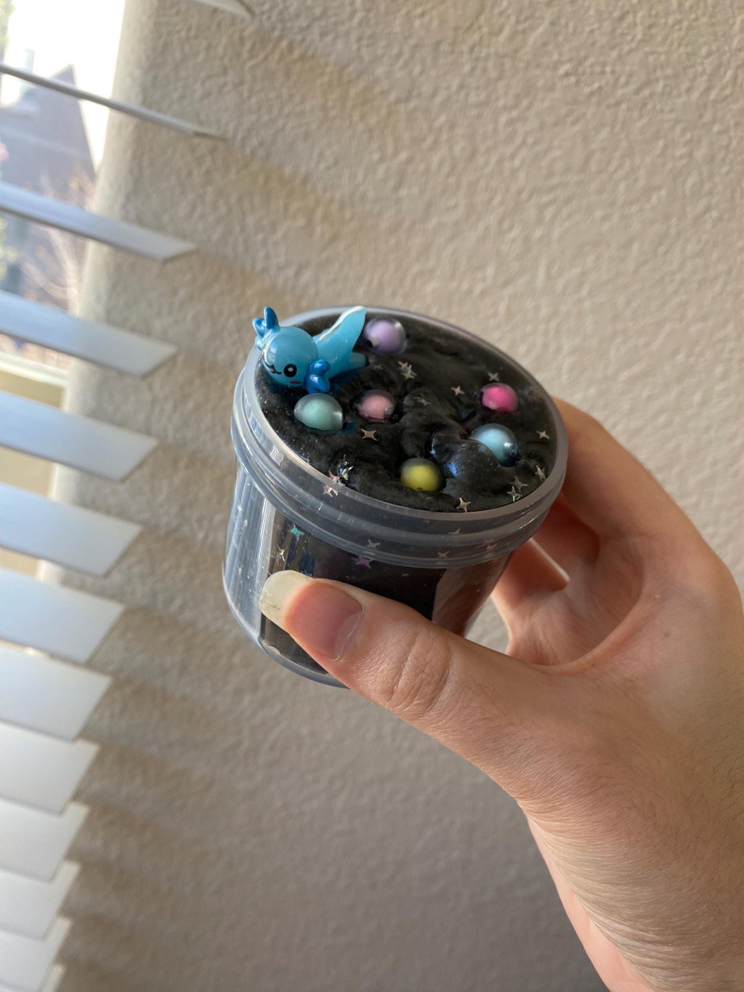 Axolotls in Space Frog Spawn Slime, Coated Mini Frog Spawn Slime With ...