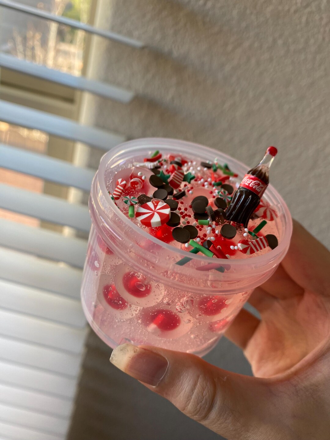 Christmas Cola Frog Spawn Slime Coated Scented Clear Slime With Frog ...