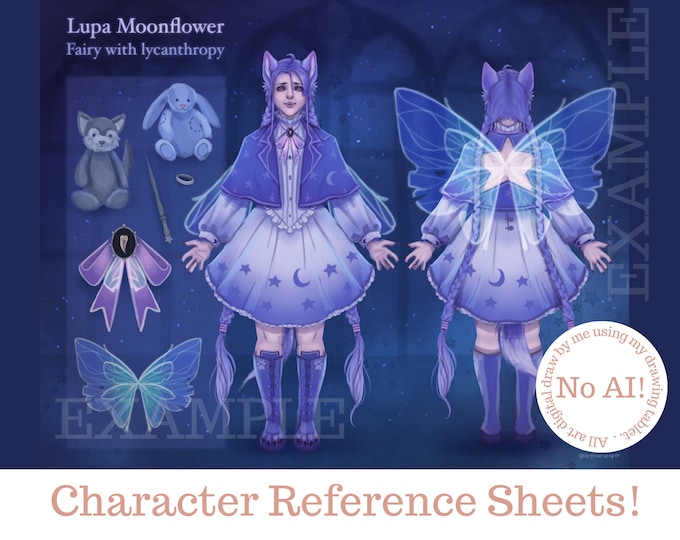 Dnd Character Reference Sheet Commissions - Etsy