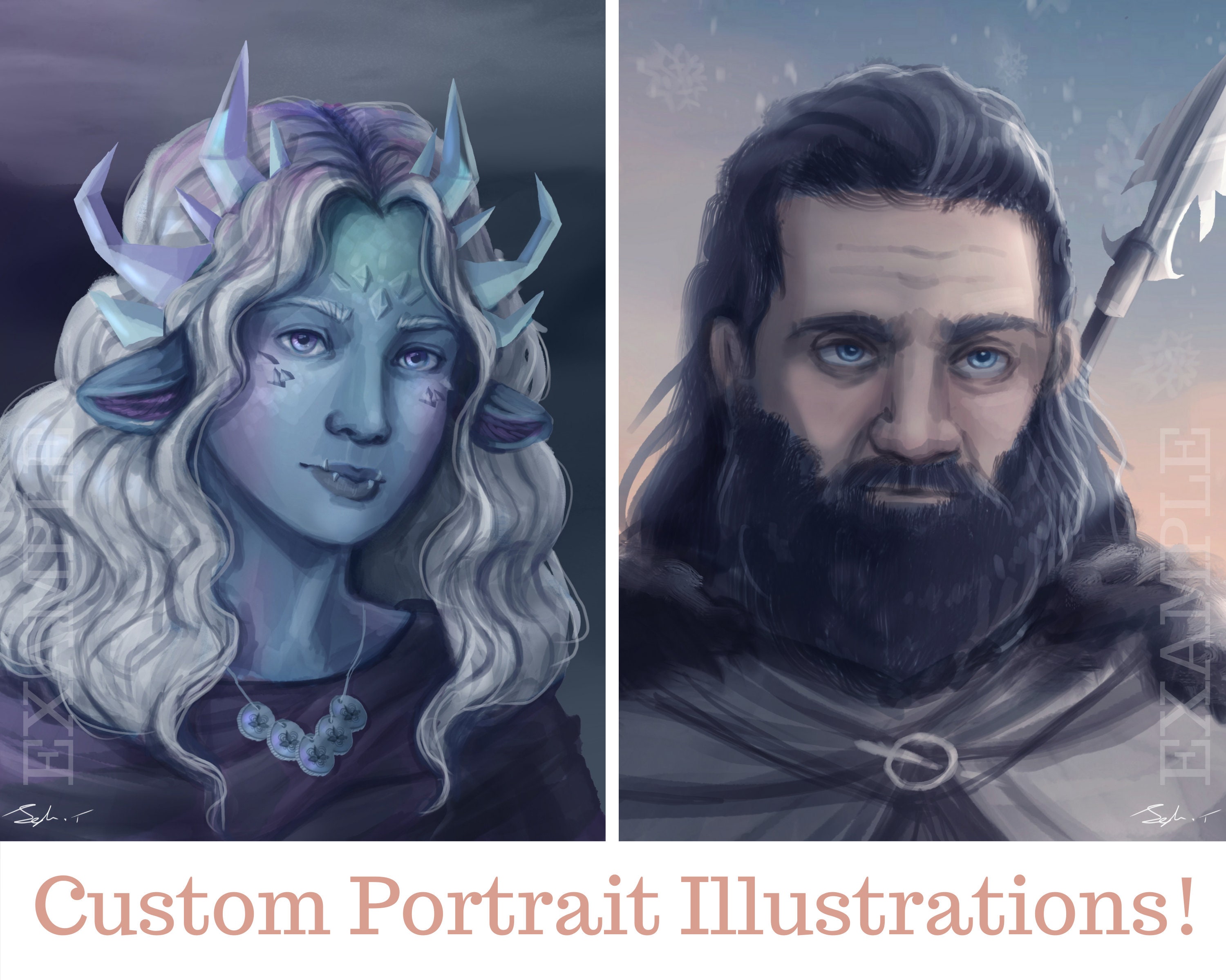 Custom Dnd Character Portrait Illustration - Etsy UK